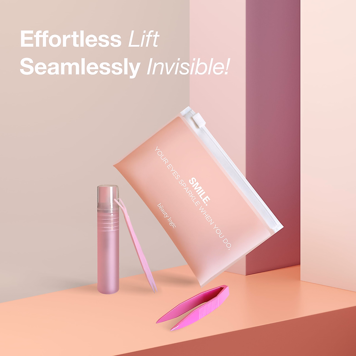 Beauty Logic Aqua Lace Eyelid Lifting Kit, 120 Invisible Lifter Tape Strips, Instant Natural Self Adhesive Upper Eye Lid Lift Double Stickers for Hooded Droopy Puffy Uneven Eyes (Medium)