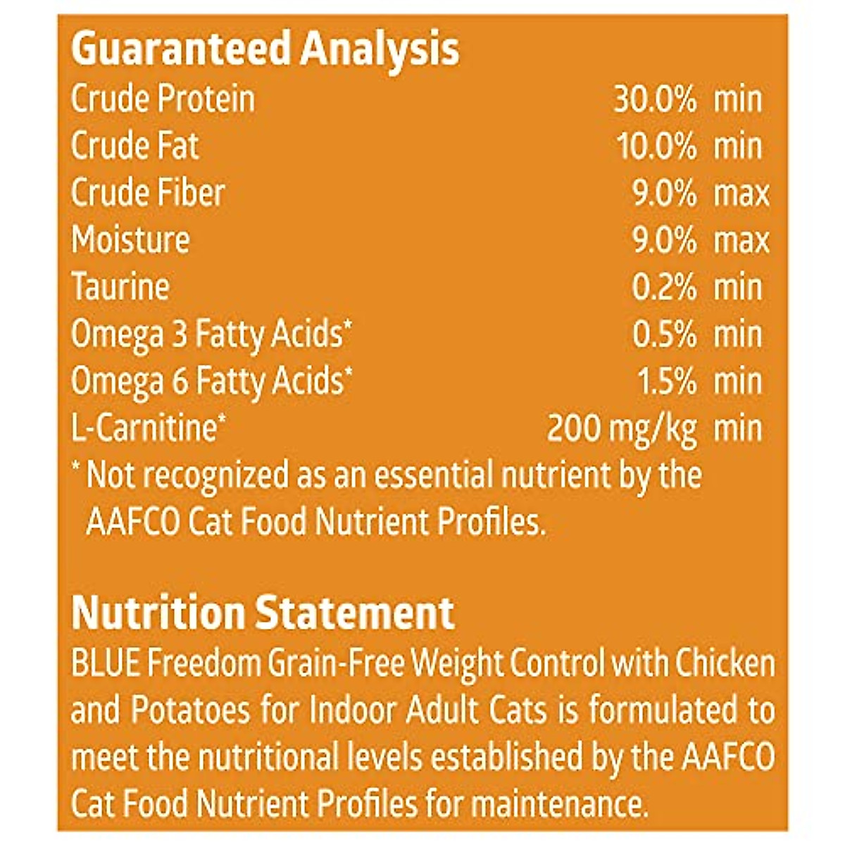 Blue Buffalo Freedom Grain Free Natural Indoor Weight Control Adult Dry Cat Food, Chicken 11-lb