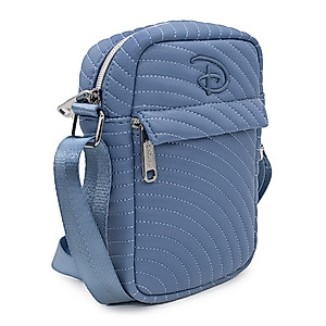 Disney Bag, Cross Body, Signature D Logo, Blue, Arch Stitch, Blue, Vegan Leather