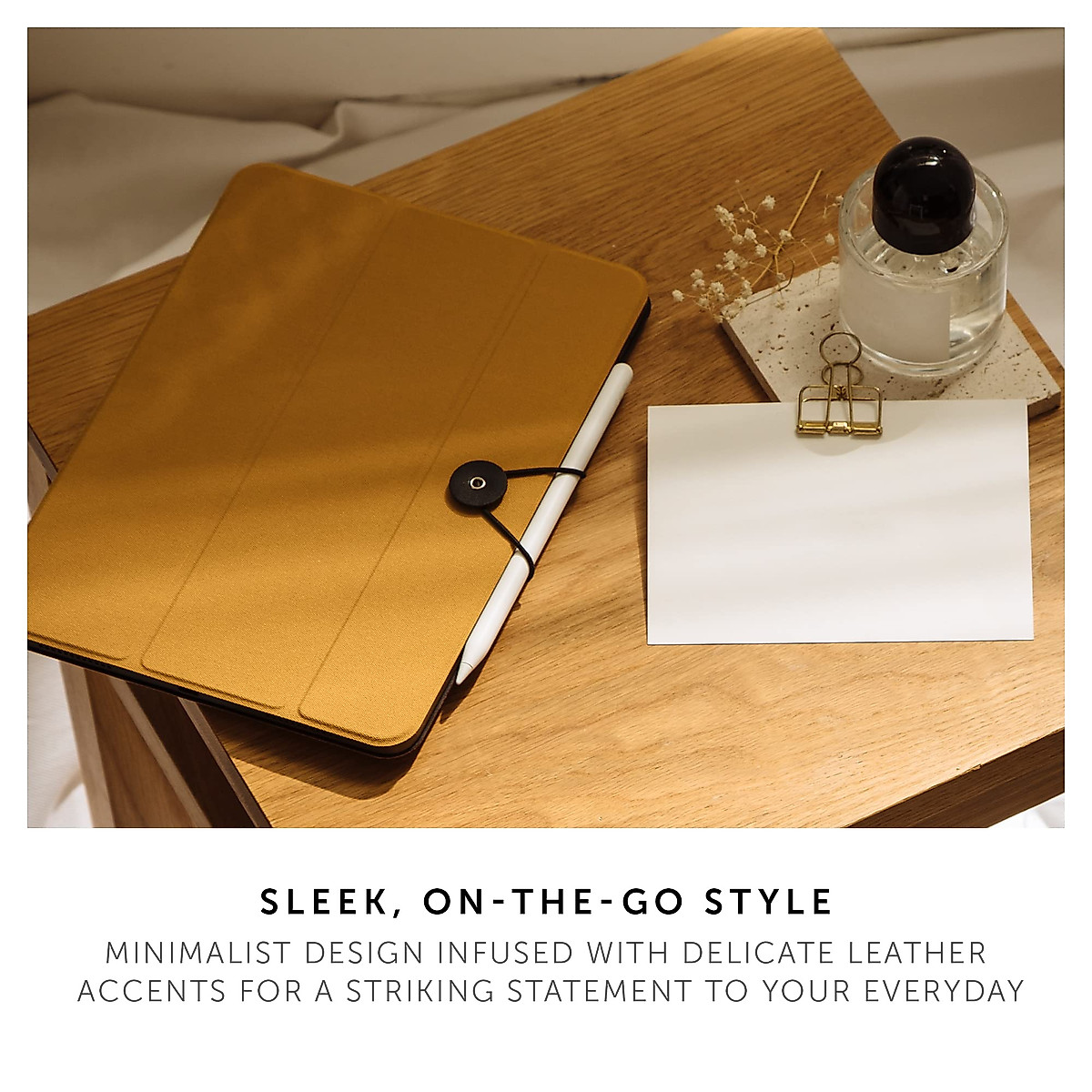 Native Union W.F.A iPad Folio – Foldable Stand and Cover Made of Recycled Materials Compatible with iPad Air 13" M2, iPad Pro 12.9" with Easy Magnetic Attachment and Button and String Design (Kraft)