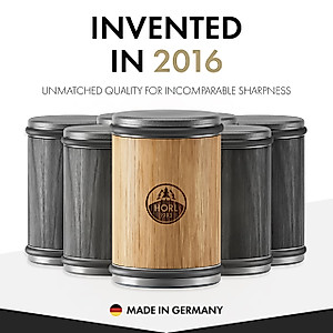 HORL 2 Oak Rolling Knife Sharpener Engineered in Germany for Straight Edge and Leather strop