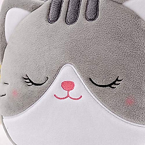 Lazada Toddler Backpack Cat Animal Kids Backpacks for Girls Kitty Plush Bag Gray Age 3+