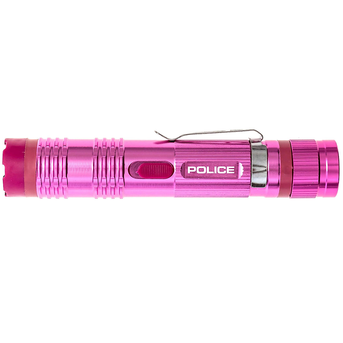 POLICE M12 Aluminum Stun Gun with LED Flashlight, Pink