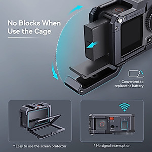 SMALLRIG Action 3 Action 4 Camera Cage for DJI, Protective Cage Compatible for DJI Mic, Protective Frame for DJI Osmo Action 3 Action 4-4119B