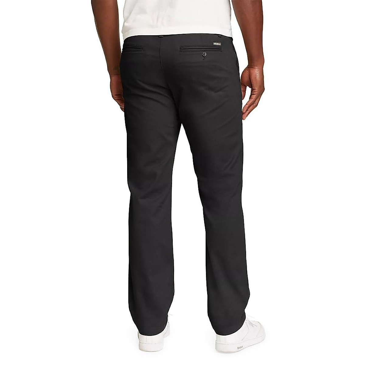 Eddie Bauer Men's Flex Wrinkle-Resistant Sport Chinos - Classic, Black, 34W x 32L