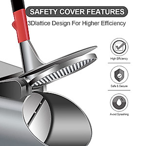 OKF Ice Shaver Prevent Splash Electric Three Blades Snow Cone Maker 380W Stainless Steel Shaved Ice Machine 286lbs/hr Home and Commercial Ice Crushers with Ice Pick