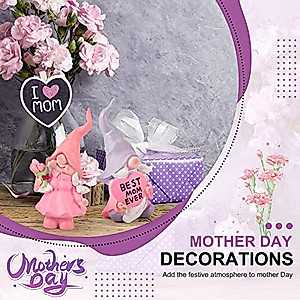 Zonling Gifts for Mom from Daughter - Mother Day Gnomes Figurines Gift, 2 Pcs Cute Gnomes Decorations for Home Birthday Gifts Best Mom Ever Ornaments