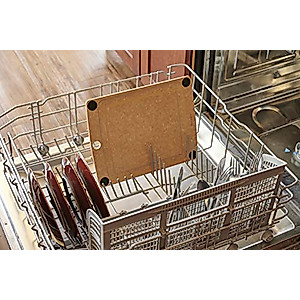 Epicurean All-In-One Cutting Board with Non-Slip Feet and Juice Groove, 11.5" × 9", Natural/Black