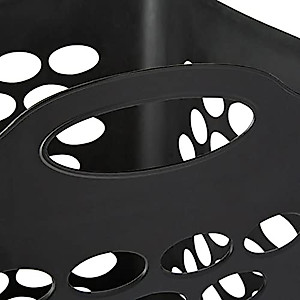 SEDLAV Hamper, Laundry Basket Plastic, Black, 20”, Hampers For Laundry, Dirty Clothes Hamper, Storage For Clothes. Ideal Hamper For Closet, Bathroom, Bedroom, Laundry Basket