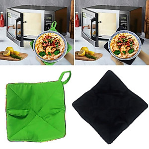 gofidin Microwave Bowl Holders Bowl Hot Pads Heat Resistant Bowl Potholders Multipurpose Holders Quilted Bowl Cozy for Soup Bowl Hot Pads Kitchen Supply (2)