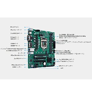 ASUS PRO H410M-C/CSM LGA1200 (Intel® 10th Gen) Micro ATX Commercial Motherboard (M.2, Intel LAN, DVI, LPT, LPC debug Header, Chassis Intrusion Header and ASUS Control Center Express)