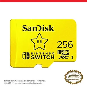SanDisk 256GB microSDXC Card Licensed for Nintendo Switch - SDSQXAO-256G-GNCZN