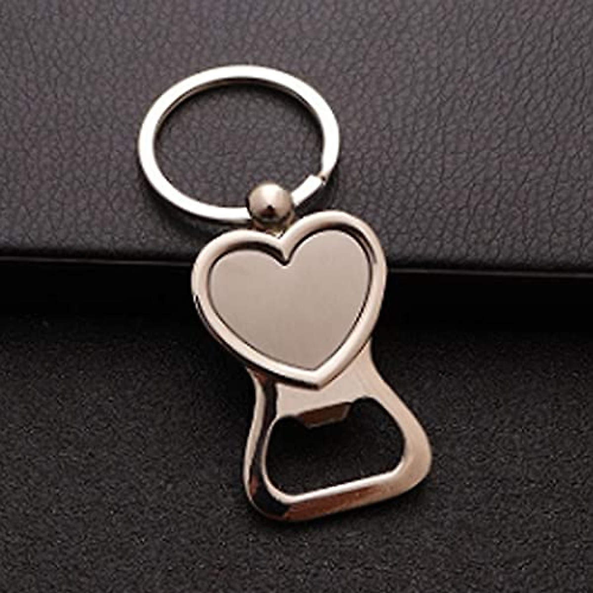 ARFUKA Bottle Opener Keychain Portable Beer Bottle Opener Key Chain Keyring Beverage Bottle Opener Key Ring for Men, Women Silver