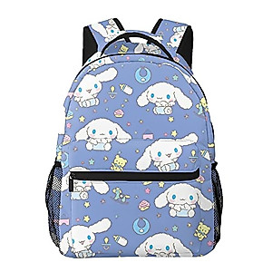 DIEZ Kawaii Anime Backpack Cinnamoroll Large Capacity Portable Cute Cartoon Lightweight Outdoor Travel Backpack