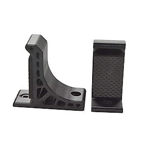 ZSHJGJR Archery Wall Mount Bow Holder for Recurve Bow Traditional Bow Longbow Bow Hanger Bow Hook 2pcs/Pack (black)