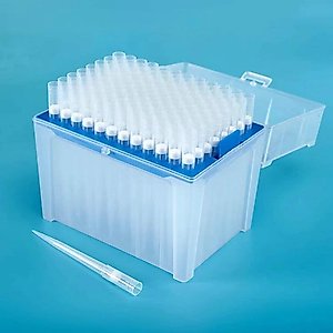 1000µL Filtering Pipette Tips - Universal Filter Pipette Tips - Racked,RNase/DNase Free & Pyrogen Safe, Clear, 96 Tips/Rack Pk x 10 Racks（960 Tips）