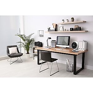 Lasko Whirlwind Orbital Motion Air Circulator Table Fan, 3 Speeds, Timer, Dark Mode, Remote Control for Small and Medium Sized Rooms, White, A12557
