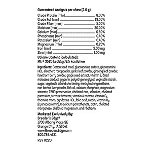 Revival Animal Health Breeder's Edge Oxy Stud- Male Performance Supplement- for Small Dogs & Cats- 60ct Soft Chews