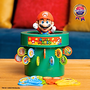 TOMY Pop Up Super Mario Board Game - Family and Preschool Kids Games for Family Game Night - Kids Activities and Super Mario Toys - Girls and Boys Games - 2-4 Players - Ages 4 Years and Up