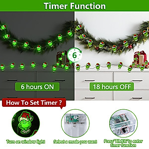 10 FT 30 LED Timer Battery Powered Christmas String Lights for Indoor Holiday Decor and Parties
