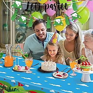 Ahzemepinyo Golf Themed Banner Garland Let's Par-Tee Banner Golf-Themed Birthday Party Decoration for Golf Par-Tee Time Birthday Baby Shower Decoration