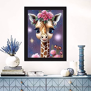 GemZono Paint by Numbers Kit for Adults,Personalized Painting Art Giraffe DIY Paint by Numbers Painting for Beginners for Home Wall Painting Decor Gift 11.8 x 15.8 inch