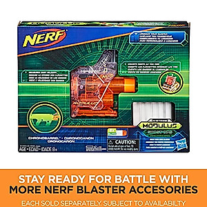 Nerf Modulus Ghost Ops Evader Motorized Blaster - Light-Up See-Through Blaster and Barrel Extension, Includes 12 Official Elite Darts (Amazon Exclusive)