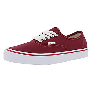 Vans Authentic Mens Red Canvas Lace Up Sneakers Shoes 7