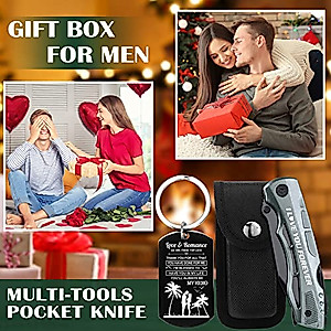 Gifts for Him Boyfriend Husband,Multitool Pocket Knife "I LOVE YOU",Christmas Valentines Day Gifts for Him,Anniversary Birthday Gift Idea,Survival Tools for Climbing,Camping,Cycling,Hiking