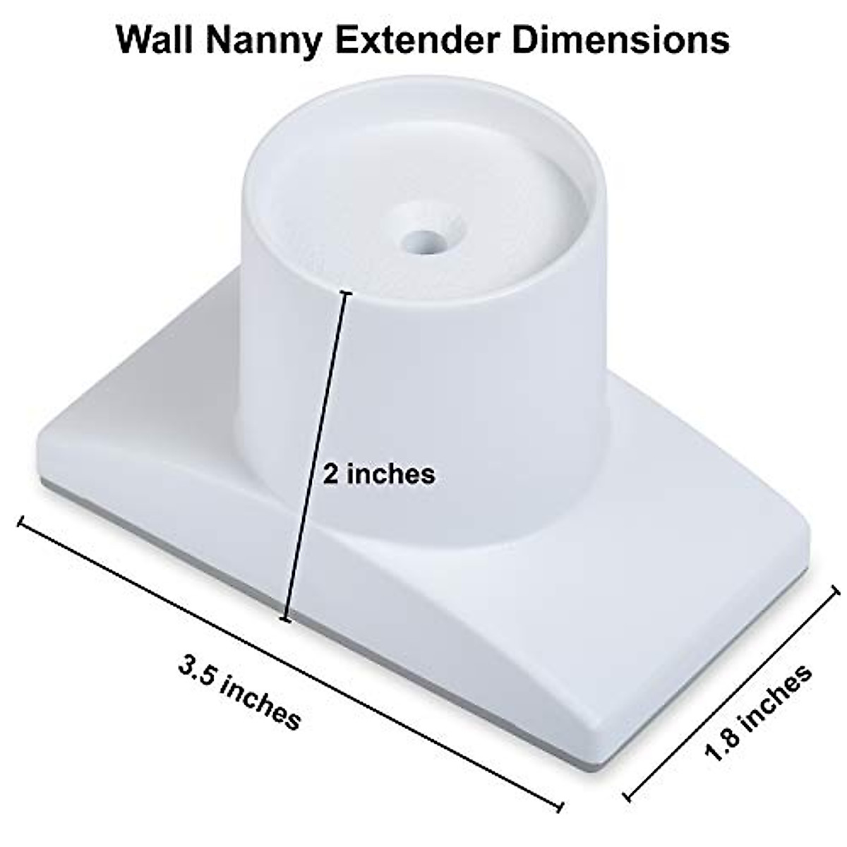 Wall Nanny Extender - 4 Inch Baby Gate Extension Guard (Made in USA) Extends Pressure Mounted Gates - Protects Walls, Stabilizes Gate, for Child, Pet Gate & Dog Gate, Protector Works on Stairs, 4 Pack