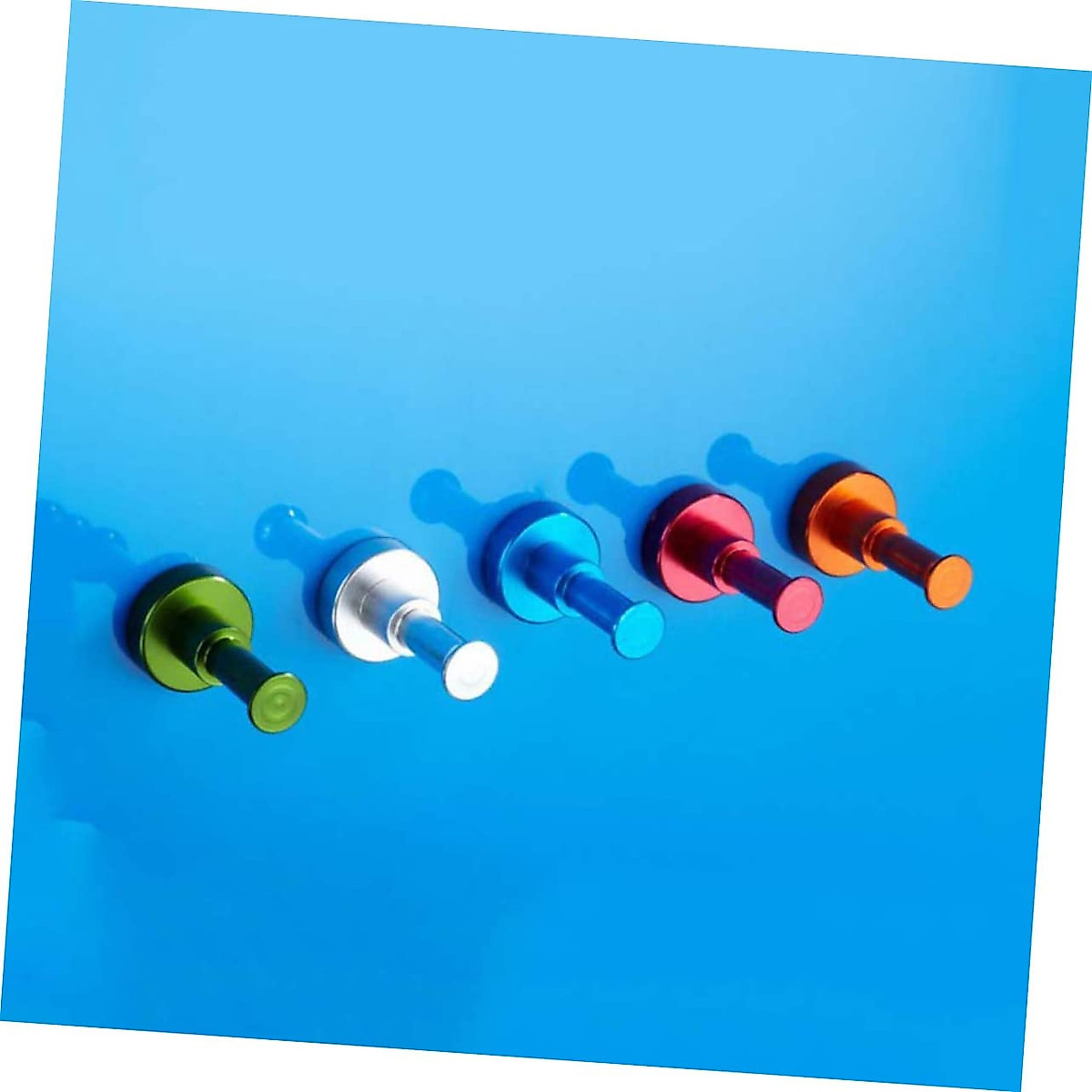 Veemoon Wall Towel Hook 10 pcs Towel with Shower Wall Screws Colorful Doebel Bathroom Color for Kitchenrandom Hook Holder Aluminium Hooks Colorful Coat Hook Coat Hook