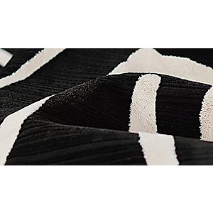 Momeni Noho Polyester Area Rug, Black, 3'11" X 5'7" Sized Rug for Living Room, Bedroom, Dining Room, and Kitchen