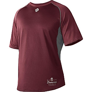 DeMarini Boy's Game Day Short Sleeve Shirt, Maroon, Youth Large