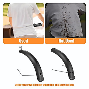 Cycknight Ebike Fenders 20-Inch Bicycle Mudguard Front Back Rear Tire Mud Guards for Cycknight Fat Tire Electric Bike