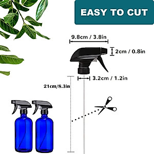 YUNFOOK 3Pcs Trigger Sprayers Replacement Spray Nozzles, Spray Bottle Nozzle with Mist Stream Sprayer for 8oz/16oz Glass Spray Bottles