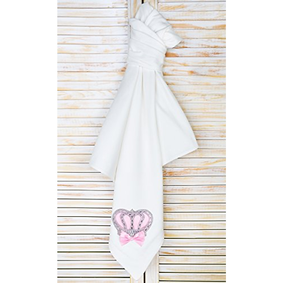 Lilax Baby Girl Newborn Jewels Crown Swaddle Receiving Blanket Pink