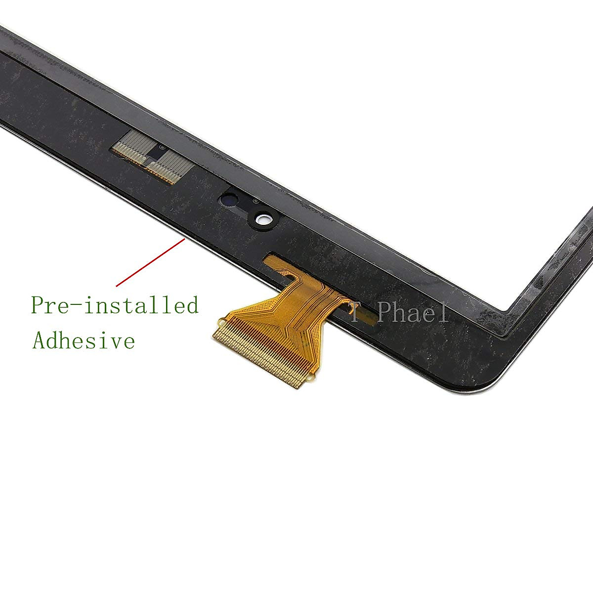 T Phael Black Touch Screen Digitizer for Samsung Galaxy Tab A 9.7" - Glass Replacement for SM-T550 SM-T555 T550 T555 (Not Include LCD) with Tools + Pre-Installed Adhesive