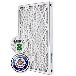 FilterLot 20x25x4 Air Filter MERV 8, Pleated HVAC AC Furnace Filters (3-Pack)