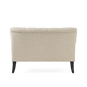 Christopher Knight Home Nicole Fabric Settee, Light Beige