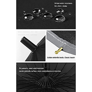 zooro Neutral Katana Handle Umbrella,Samurai Sword Umbrella as Best Christmas Birthday Gifts Cosplay Decoration for Japanese Culture Lover (16 Bone) Black,Medium