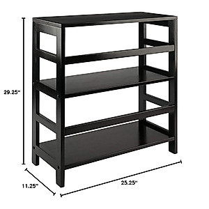 Winsome Wood Leo model name Shelving, Small and Large, Espresso
