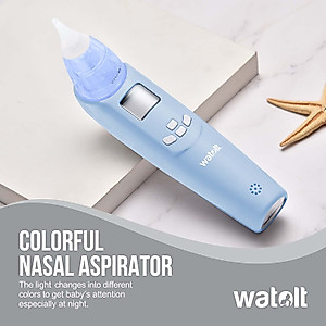 Watolt Baby Nasal Aspirator - Electric Nose Suction for Baby - Automatic Booger Sucker for Infants - Battery Powered Snot Mucus Remover for Kids Toddlers