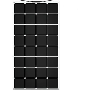 CAJUCA 100W Flexible Outdoor Solar Panel, High-Efficiency Battery Solar Charging Board, Power System for Home Camping Garden RV Boat