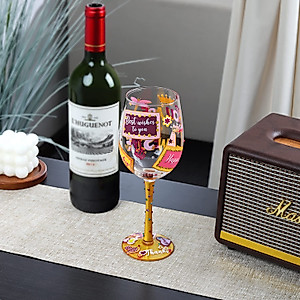 NymphFable You are Awesome gifts for women Thank You Gift, Hand Painted Wine Glasses Decorative Wine Glasses, Birthday Gift for Mom, Teacher, Friend 15oz