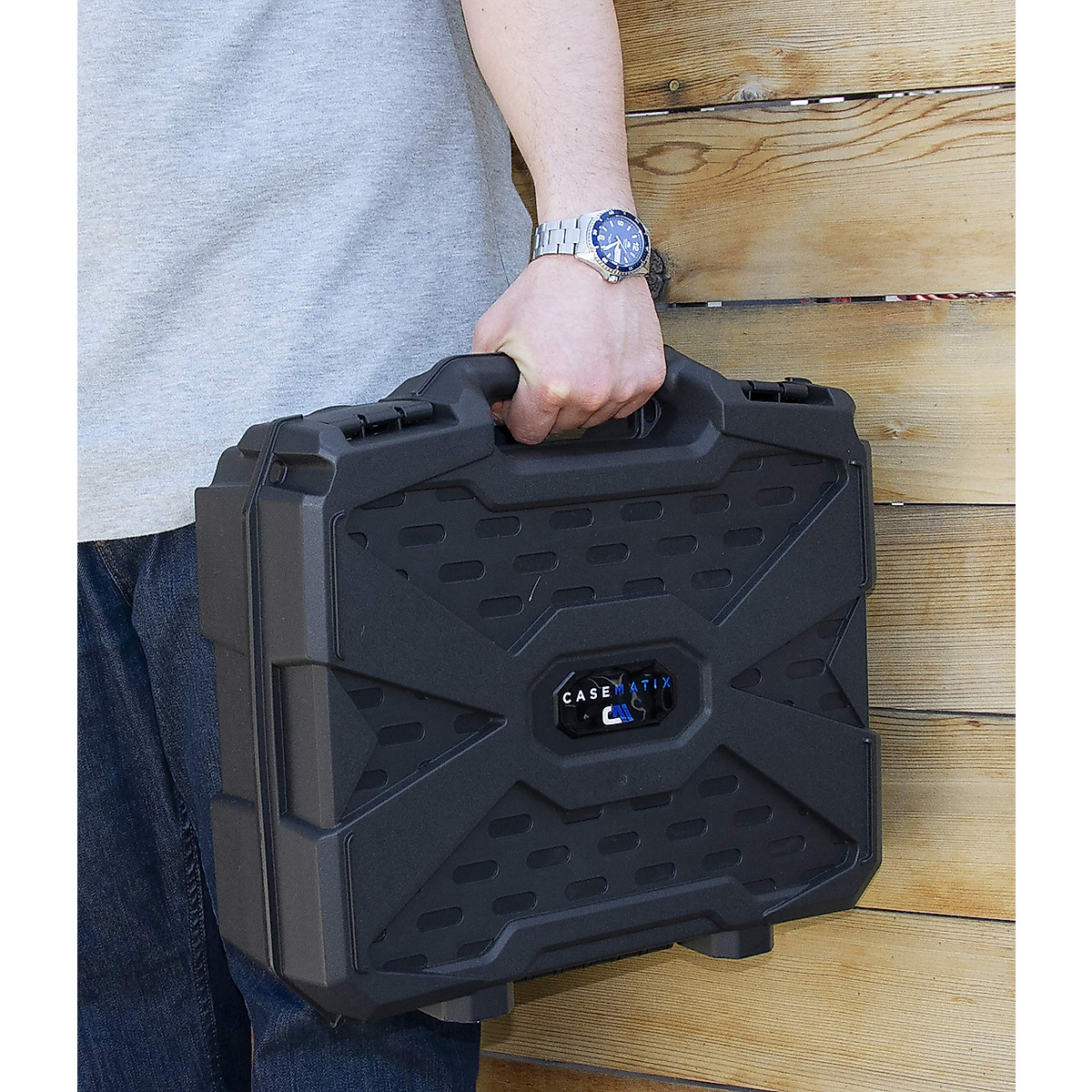 CASEMATIX Graded Card Case Compatible with 60+ BGS PSA FGS SGC Graded Sports Trading Cards, Rugged Graded Slab Card Storage Box with Custom Card Carrying Case Impact Absorbing Dual Foam Slots