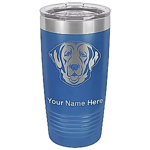 LaserGram 20oz Vacuum Insulated Tumbler Mug, Chesapeake Bay Retriever, Personalized Engraving Included (Dark Blue)