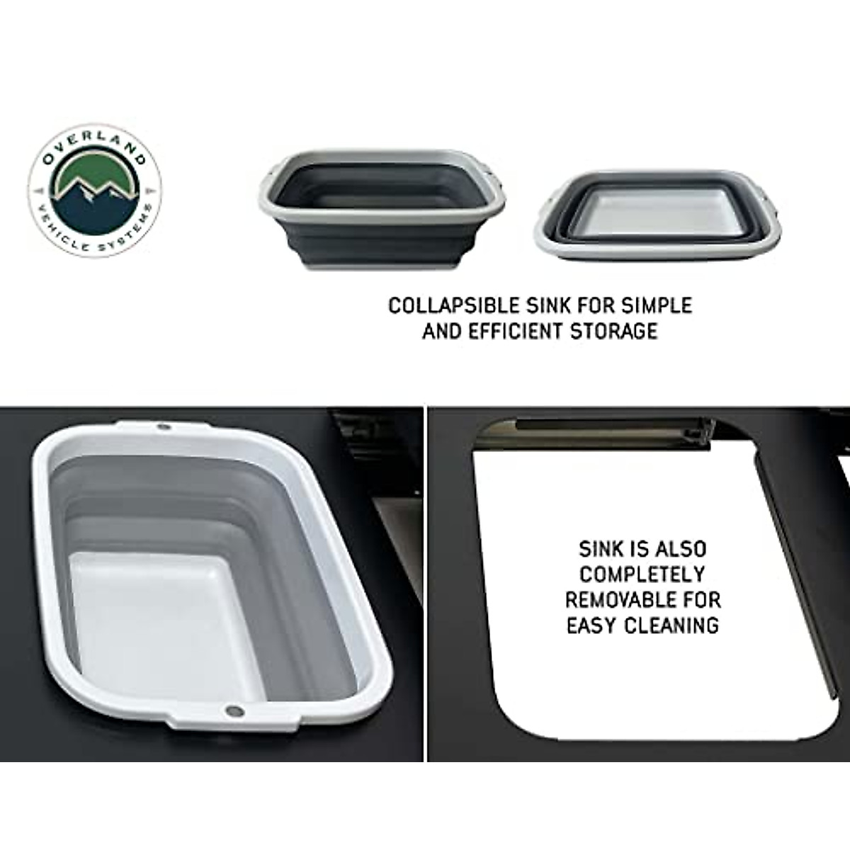 Overland Vehicle Systems OVS Camp Cargo Box Kitchen with Slide Out Sink, Cooking Shelf and Work Station
