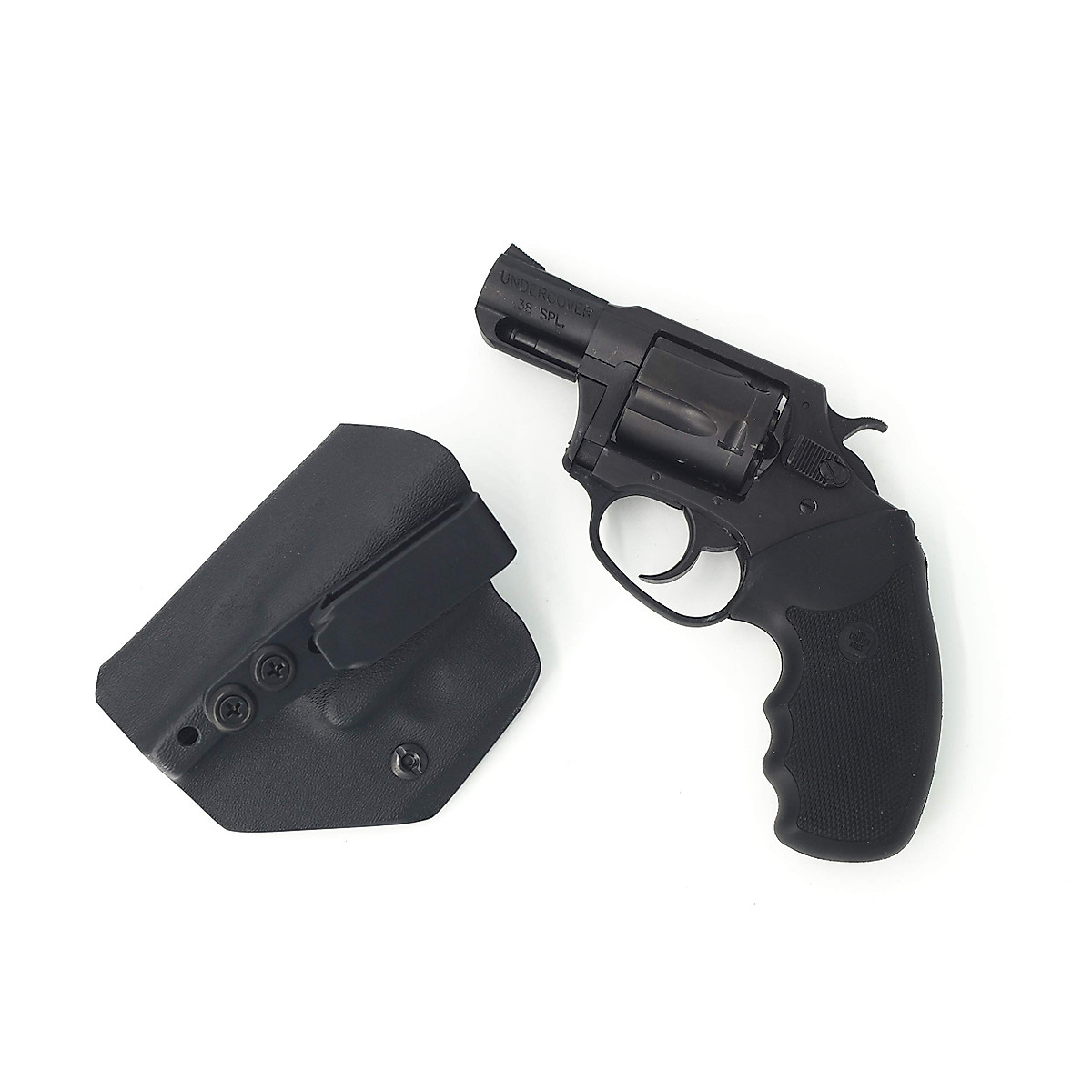 Compatable with Charter Arms Undercover 38 Special .38 Ambidextrous IWB Kydex Holster Inside Waistband Concealed Carry Holster Made in USA (Black)