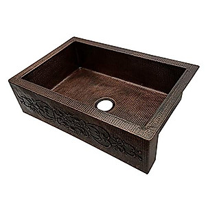 Copper Farmhouse Kitchen Sink with Design