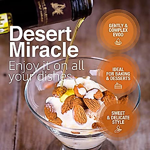 Desert Miracle Cold Pressed Polyphenol Rich Moroccan Olive Oil, First Cold Pressed EVOO From Morocco, Extra Virgin Organic Olive Oil, Gold Medals Awards Winning Olive Oil,Kosher for Passover, 500 mL